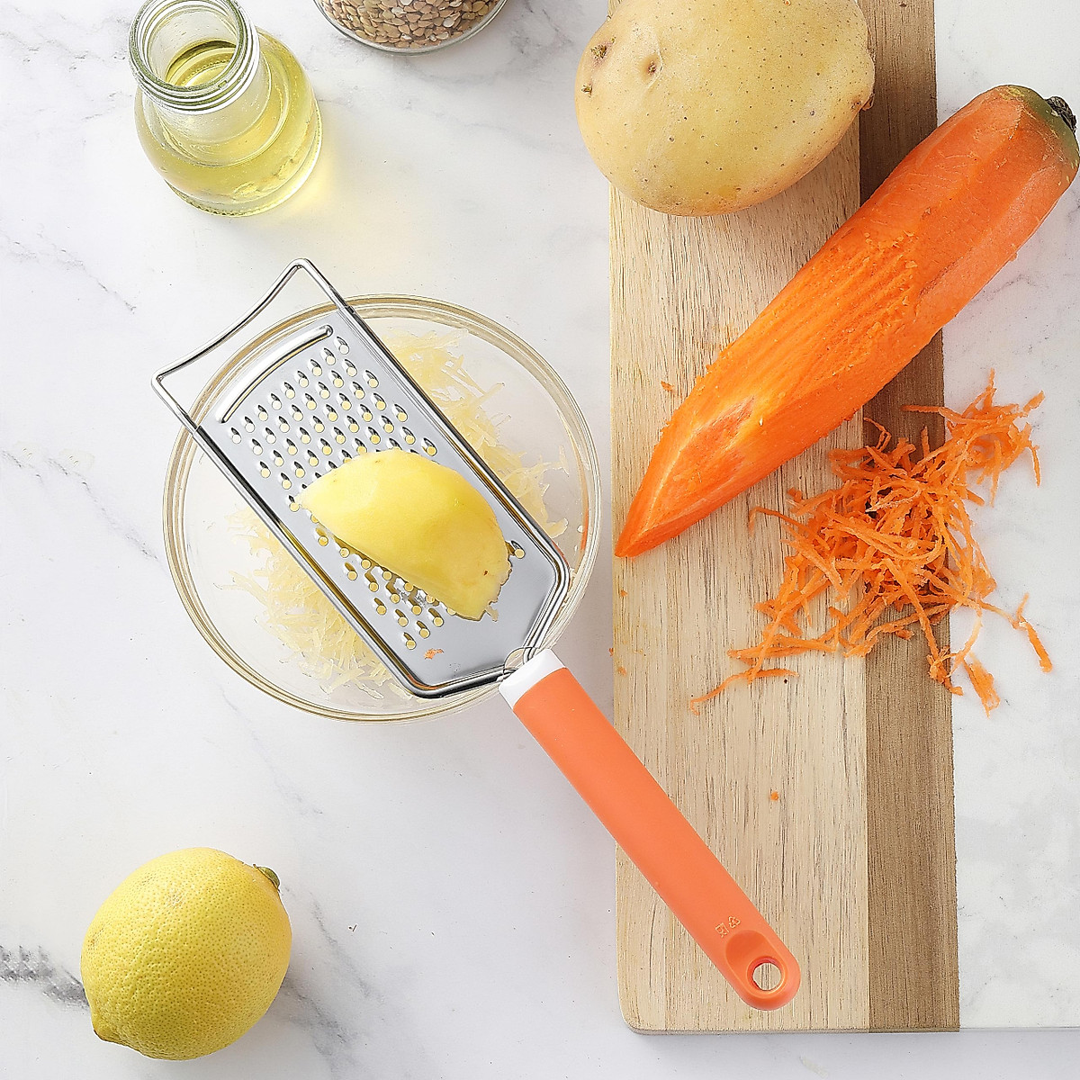 Cheese Grater, Vituer Stainless Steel Graters for Kitchen, Premium Cheese Grater with Handle, Cheese Grater Lemon Zester Handheld, Great for Cheese, Ginger, Chocolate, Spices and More, Dishwasher Safe