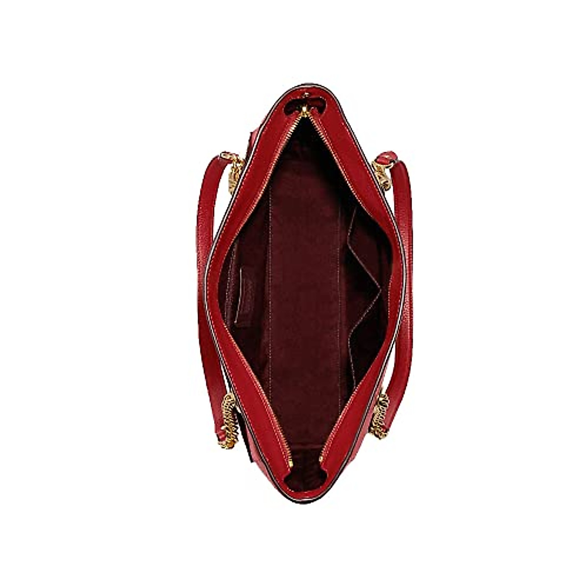 COACH Women's Cammie Chain Tote (Pebble Leather - Red Apple)