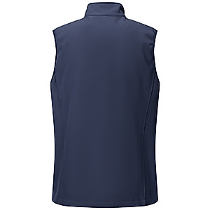 Outdoor Ventures Men's Running Vest Outerwear, Lightweight Windproof Fleece-Lined Softshell Sleeveless Jacket for Golf