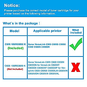 LCL Remanufactured Toner Cartridge Replacement for Xerox VersaLink C505 C505S C505X C500 C500N C500DN 106R03862 (1-Pack Black)