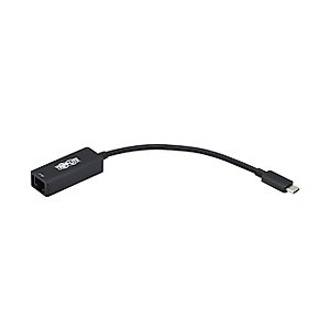 Tripp Lite USB-C to RJ45 Gigabit Ethernet Network Adapter Up to 2.5 Gigabits Per Second Network Speed - Windows, macOS, Chrome & Linux Widely Compatible - USB 3.2 Gen 1, 3-Year Warranty (U436-06N-2P5)
