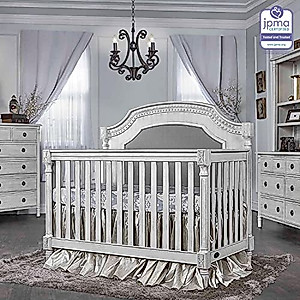 Evolur Julienne 5 in 1 Convertible Crib, Antique Grey Mist 55.5x31.2x51.5 Inch (Pack of 1)