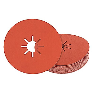 Bosch Professional 2608621829 25-Piece Prisma Ceramic Fibre Sanding Disc R782 (Metal and Stainless Steel, Ø 180 mm, grit G60, Accessories for Angle Grinders)