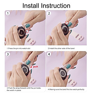 Odbeai Galaxy Watch 6 Band,Galaxy Watch 4 Band,Galaxy Watch 5 5Pro Band,Compatible with Samsung Watch 6 5 4 Bands,Galaxy Watch 6 4 Classic Bands,Galaxy Watch 5 Pro Band, No Gap Sport Strap Women Men