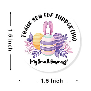 240PCS Thank You for Supporting Easter Stickers,Cute Small Business Envelopes Stickers for Handmade Goods Business Packages,Easter Day Theme Small Shop Business Stickers for Envelopes Seals