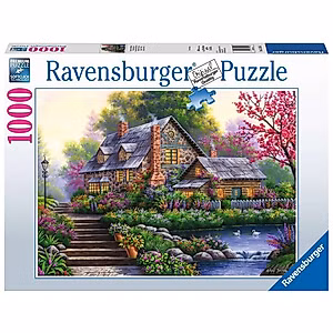 Ravensburger Romantic Cottage 15184 1000 Piece Puzzle for Adults, Every Piece is Unique, Softclick Technology Means Pieces Fit Together Perfectly
