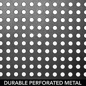 mDesign Modern Metal Square Kitchen Cabinet, Pantry, Countertop Organizer Storage Shelves for Kitchen Cabinets, Countertops, Pantry - Durable Steel, Non-Skid Feet, 2 Pack - Black