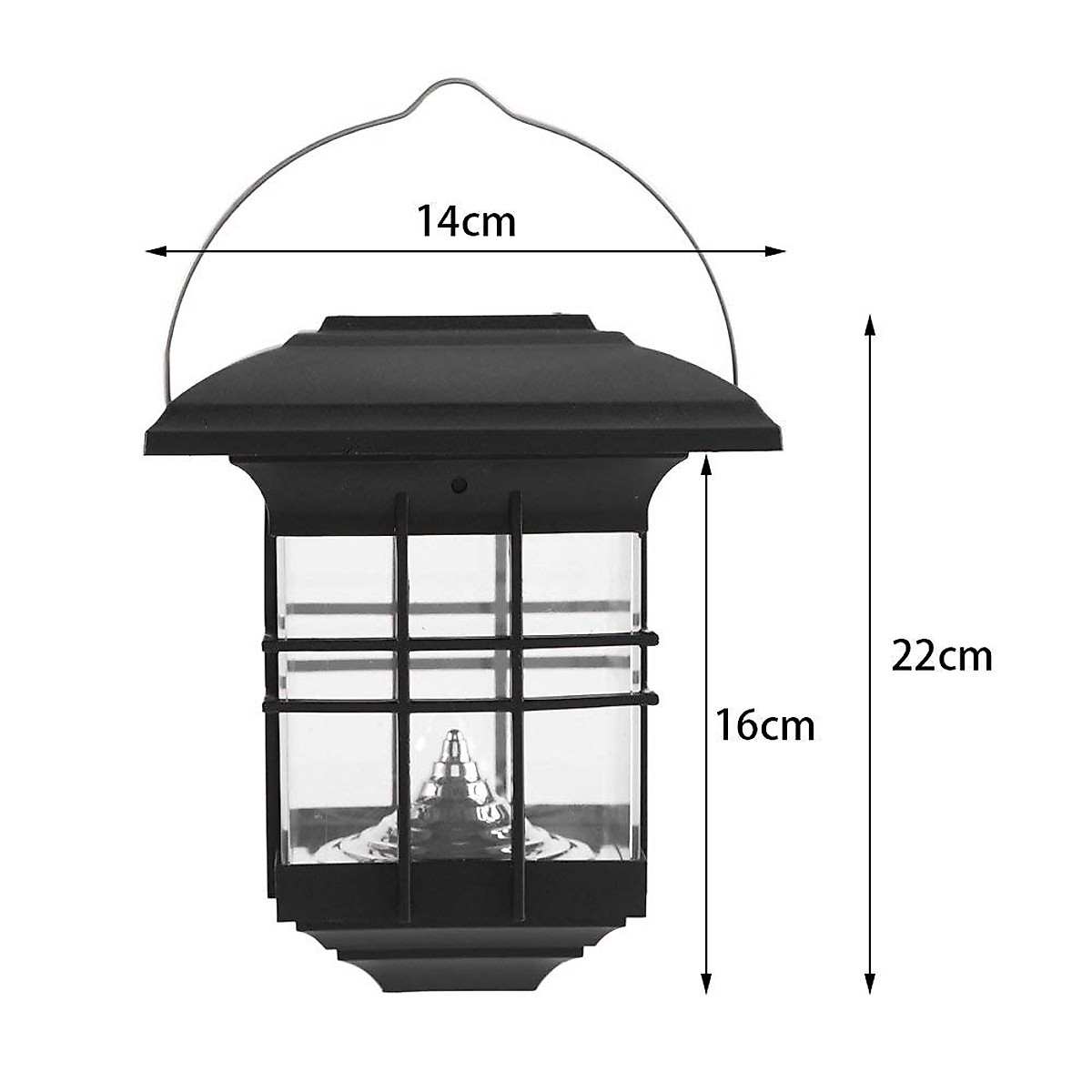 Landscape LED Light, Solar Power Hanging Cylinder Lanterns LED Landscape Path Outdoor Decorative Chandelier Light Waterproof Warm White LED Light for Home Garden Path Courtyard