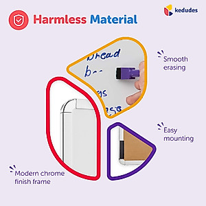 Magnetic Small White Board Dry Erase 11’’x14’’ - Mini Dry Erase Board with 6 Markers, Personal Whiteboards for Refrigerator Wall, Fridge White Boards, Handheld Whiteboard for Little Kids & Students