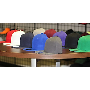 Custom Snapback Hat. Otto. Embroidered. Your Own Text Flatbill Bill Snapback. (Red/Black Bill)