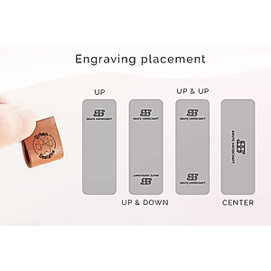 Personalized leather labels for handmade items, custom clothing labels