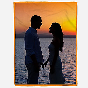 iPrint Personalized Throw Blanket Custom Blanket with Photo Collages Customized Blankets for Family, Friends, Dogs or Pets, Used as Souvenirs and Gifts, 1 Photo Collage