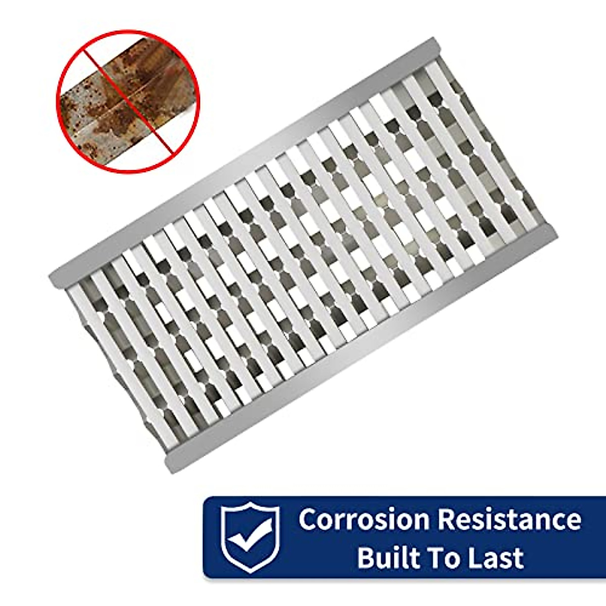 Plowo DCS Radiant Tray, Ceramic Rod Complete for DCS 27DBQ, 27DBQR, 27DBR, 27DSBQ, 27DSBQR, 27FSBQ, 27FSBQR, 36DBQ, 36DBQAR, 36DBQR, 36EBQAR, 48DBQ Gas Grill, Stainless Steel Heat Plate, 18 5/8 Inch