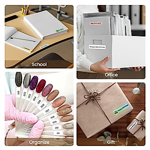 Phomemo Label Maker Machine with Tape, D35 Wireless Bluetooth Labels Maker Portable Mini Label Printer, Easy to Use with Smartphone Small Sticker Labeler Multiple Templates for Home Office organizing