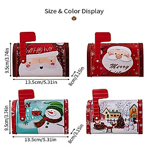 DASHENRAN Xmas Reindeer Gift Box, Christmas Reindeer Gift Box, Christmas Gift Boxes with Lids, Decor Christmas Cookie Tins Tinplate Candy Boxes (B)