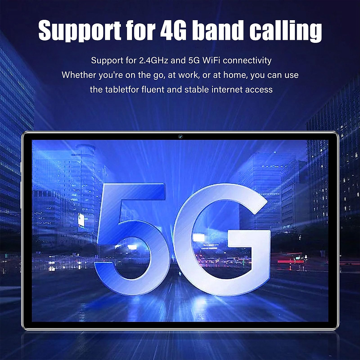 P10 2 in 1 Tablet with Keyboard, 10.1 Inch FHD 5G WiFi USB C Tablet for Android12, 8GB RAM 256GB ROM, 8 Core 4G Network Calling Tablet with Front 16MP Rear Camera for Daily (US Plug)