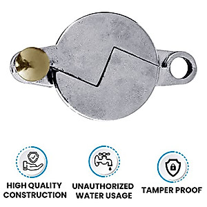 NU-SET Lock | Water Faucet Lock | Water Spigot Lock for Garden Hose Bib Lock | Home Improvement and Garden Accessories (Chrome)