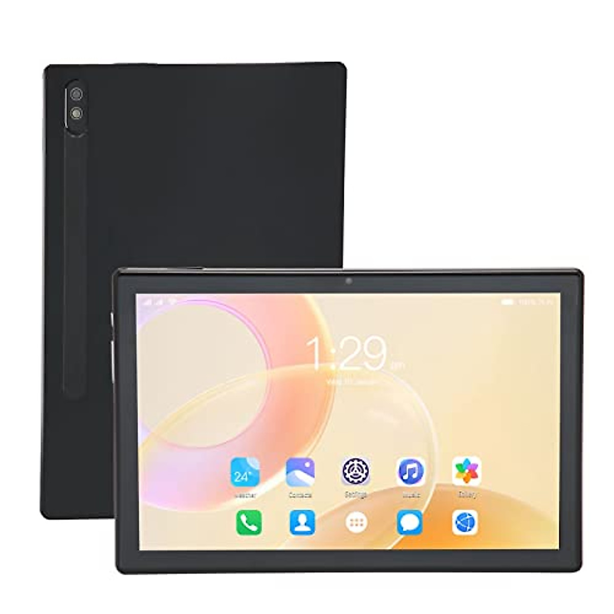 Rosvola Student Tablet, 7000mAh 2 Card Slots Office Tablet 10 Inch IPS Black 6GB RAM 256GB ROM for Gaming (US Plug)