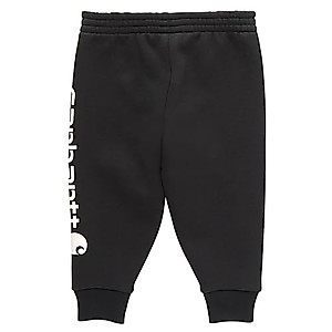 Carhartt Baby Boy's Fleece Joggers Sweatpants Knit Pants, Caviar Black