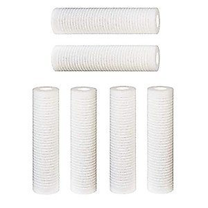 CFS – 6 Pack Grooved Sediment Melt Blown Water Filter Cartridges Compatible with AP110, WHCF-GD05, Watts FPMBG-5-975 Models – Whole House Replacement Filter Cartridge – 5-Micron – 10" x 2.5"