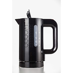 Bodum Bistro Electric Water Kettle (17 Ounce) and Brazil French Press Coffee and Tea Maker (12 Ounce), Black