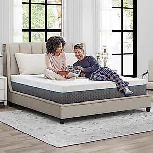 Queen Mattress 12 Inch, Memory Foam Queen Size Mattress Made in USA, Medium Firm Feel, Zoned Pressure Relief, Certified Safe Foams and Fabric, Mattress in A Box