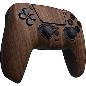 Custom Controllerzz Wireless Controller Compatible with PS5 - Multiple Designs Available (PS5 Wood)