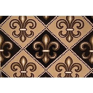 PRO RUGS Fleur DE LIS New Orleans Design Modern Area Rug (5 FEET X 7 FEET)