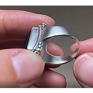 Lucifer Morningstar Ring 925 Sterling Silver, Black Onyx Turkish Ring for men and women (9)