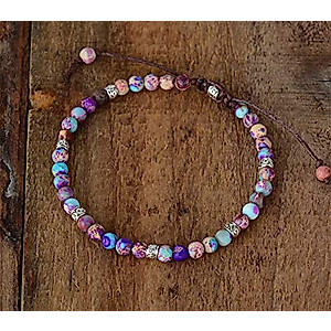 Starto Boho Beads Bracelets Stone Japser Fancy Friendship Bracelets Lovers Couples Yoga Bracelet Jewelry Gifts