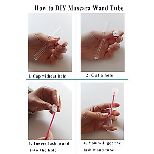 JOYYU 12x100mm 8ml Clear Plastic Test Tubes with Caps for Scientific Experiments, Easter, Scientific Themed Kids Birthday Party Supplies, Eyelash Brushes/Candy Storage(50 Pack)