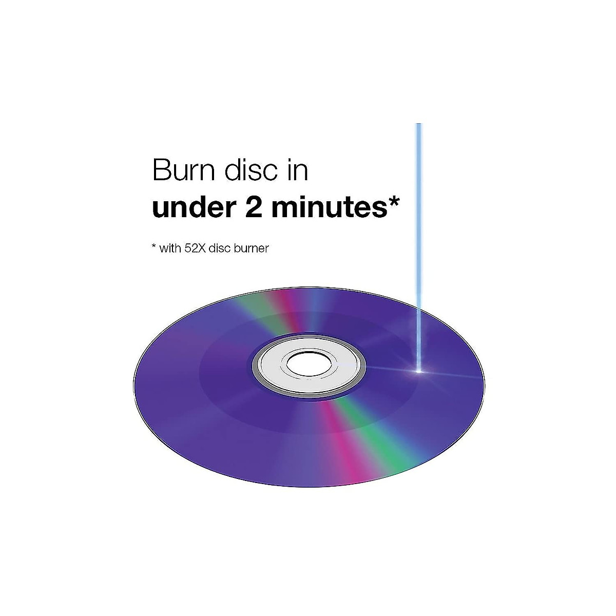 Verbatim 95252 CD-R, 700MB, 52X, White Inkjet Printable, Hub Printable, 100/PK Spindle