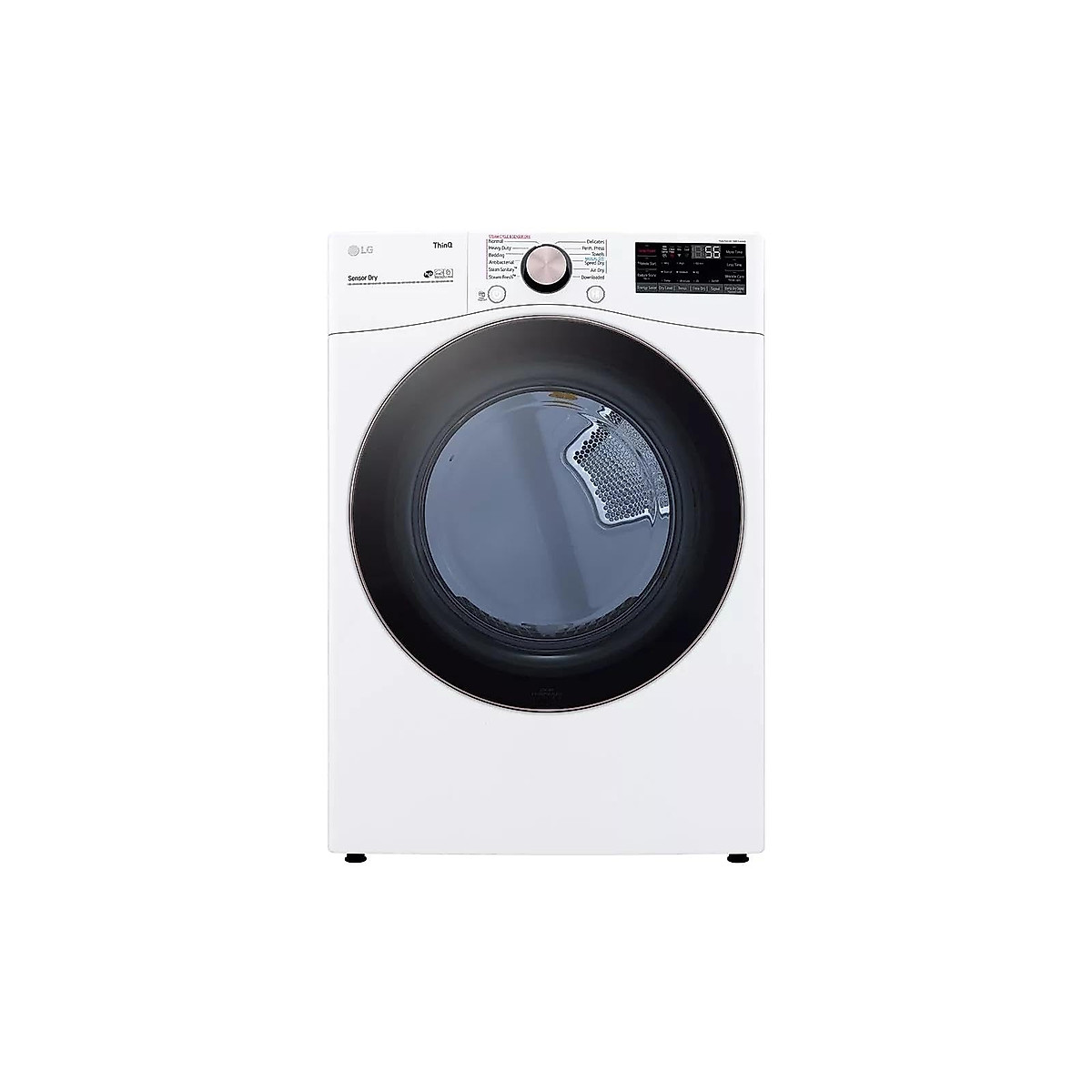 LG 7.4 Cubic Feet Ultra Large Capacity Smart Wi-Fi Enabled Front Load Gas Dryer with TurboSteam Technology and Built-In Intelligence (White)