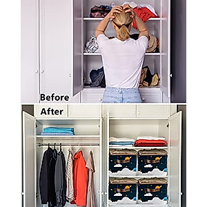 Storage Bins, Space Theme Cute Rocket Planet Pattern Storage Baskets for Organizing Closet Shelves Clothes Decorative Fabric Baskets Large Storage Cubes with Handles