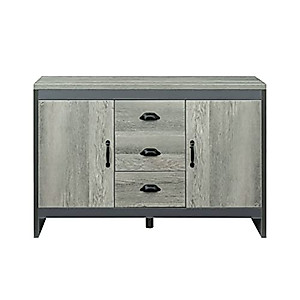 SEASD 5 Sideboard, Chest of Drawers, Storage Cabinet with 3 Storage Drawers and 2 Dining Room Doors, Kitchen