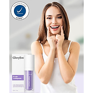 Dental Purple Toothpaste for Teeth Whitening, Tooth Stain Removal, Tooth Paint Booster for Brightness and Reduce Yellowing