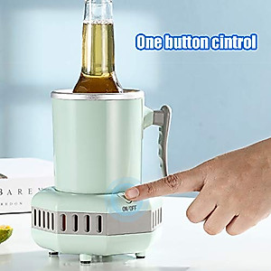 NORMIA RITA 36℉～60℉ Electric Beverage Cup Cooler for Home/Office, Desktop Mini Fridge Quick Cooling Cup Drink Chiller for Beer Juice Milk Coffee