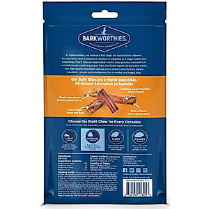 Barkworthies Bully Stick Bites - 2 Pack Protein Rich All Natural Dog Treats for Small to Large Dog Breeds - Grain Free, Rawhide Free, Long Lasting Dog Chews & Dog Training Dental Chews with E-Book