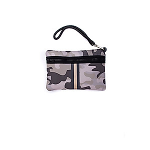 Greyson Safari Tote by Haute Shore, Green Camo W/Black & Gold Stripe, One size
