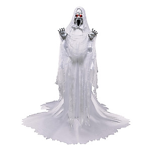 Spirit Halloween 7 Ft Emmeline Animatronic | Decorations | Animated | Light Up Red LED Eyes | Lunging Motion | Plays Sounds