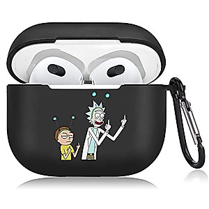 Cute AirPods 3 Cases with Keychain, Soft Funny Cartoon Protective TPU Cover Compatible with AirPods 3rd Generation Case