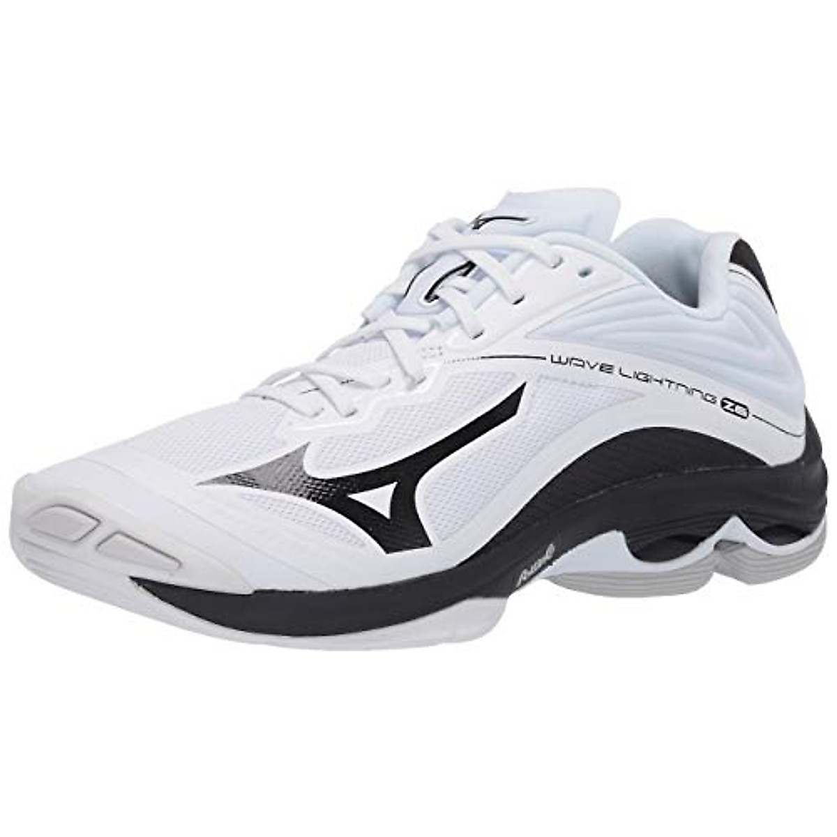 Mizuno womens Wave Lightning Z6 Volleyball Shoe, White/Black, 9.5 US