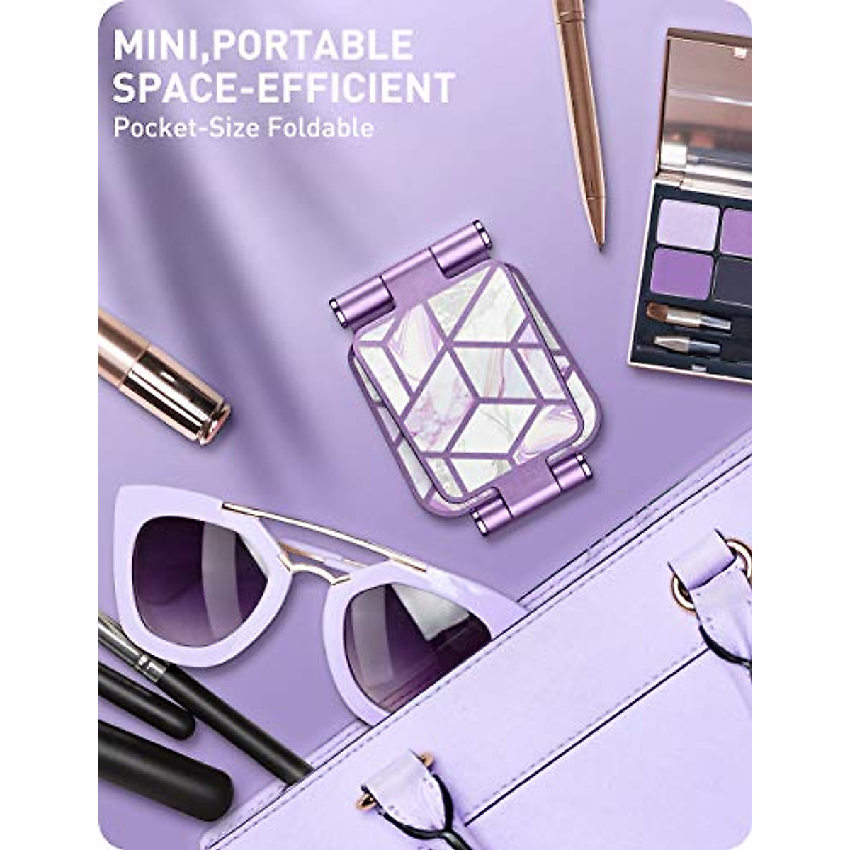 i-Blason Cell Phone Stand, Foldable Adjustable Phone Mount Holder, Compatible with iPhone 14/iPhone 13/iPhone 12/iPhone 11/Galaxy S22/S21/Pixel 6, Android Smartphones, All Smart Phone (Ameth)