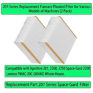 201 Replacement Filters for AprilAire 201 Space-Gard 2200 2250 Lennox PMAC-20C (X0445) Furnace Pleated Filter