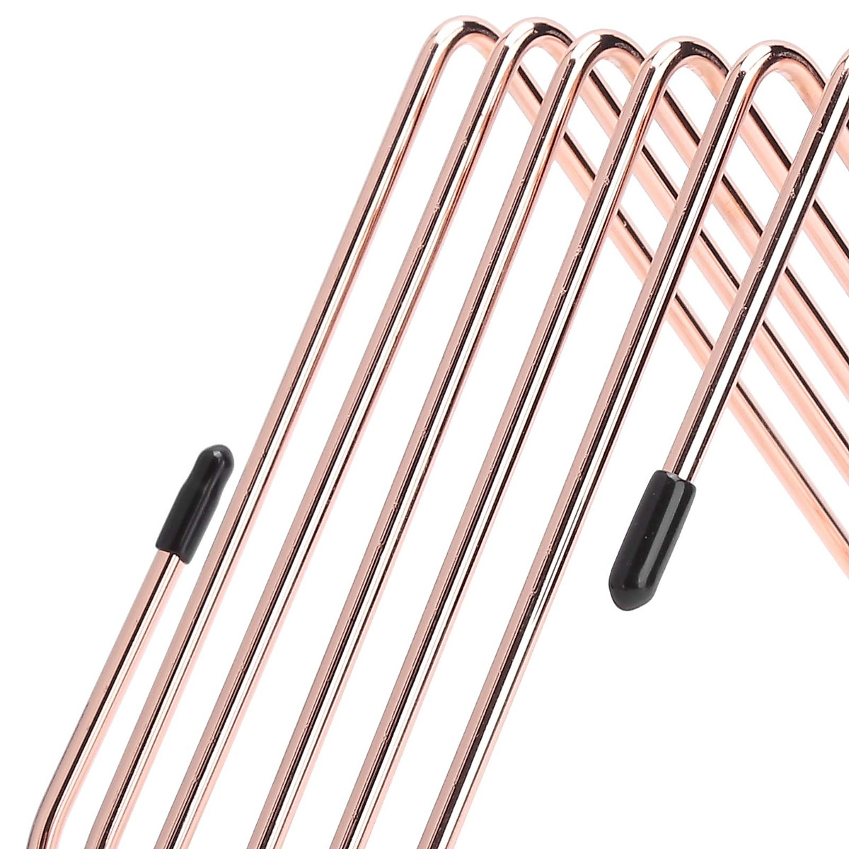 Estink Desk Book Storage Rack, 5 Slot Heart Shaped Book Shelf Telescopic Files Folder Stand Office File Organizer Bookshelf Decor Craft Supplies for Office Home Desk Decoration (Rose