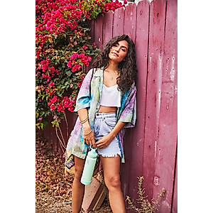 Takeya Actives Insulated Stainless Steel Water Bottles with Spout Lid, 24 Ounce, Midnight Blue and Cobalt