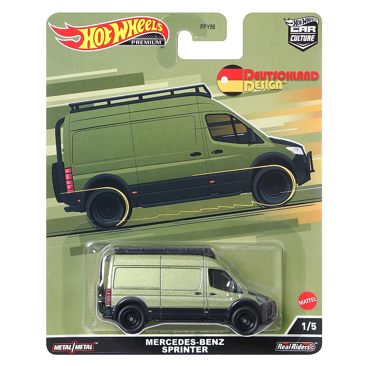 Hot Wheels Car Culture Circuit Legend, Premium 1:64 Scale Die-Cast Mercedes-Benz Sprinter Van, Deutschland Design, Collectable Vehicle