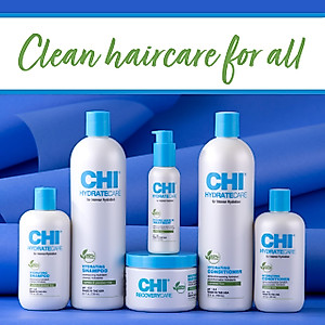 CHI HydrateCare Hydrating Shampoo, Balances Hair Moisture and Protects Against Damage and Hair Breakage, Sulfate, Paraben, & Cruelty-Free, 12 Oz