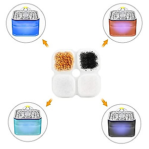 Wonder Creature Cat Fountain Filter Replacement for Crystal Cat Water Fountain, 3L Pet Water Fountain Filters Pack (6)