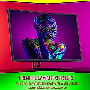 Deco Gear 39" Curved Ultrawide Gaming Monitor, 2560x1440, 1ms MPRT, 165 Hz, 16:9, HDR400, 4000:1